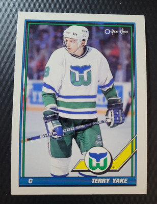 1991-92 O-Pee-Chee TERRY YAKE Hartford Whalers Hockey NHL Card #169 | eBay
