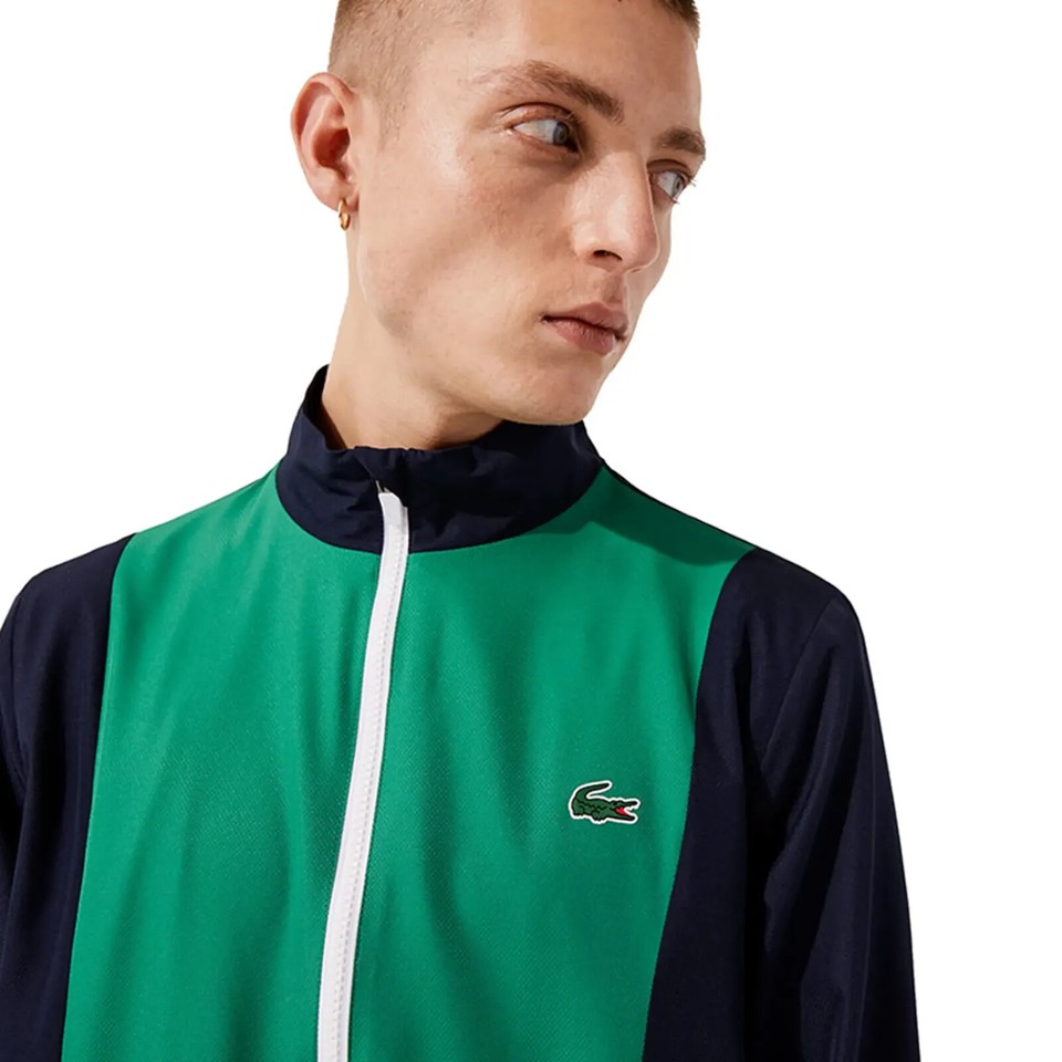 Lacoste Full Tracksuit Set Blue Green Top Bottoms Mens Size M L WH0877 ...