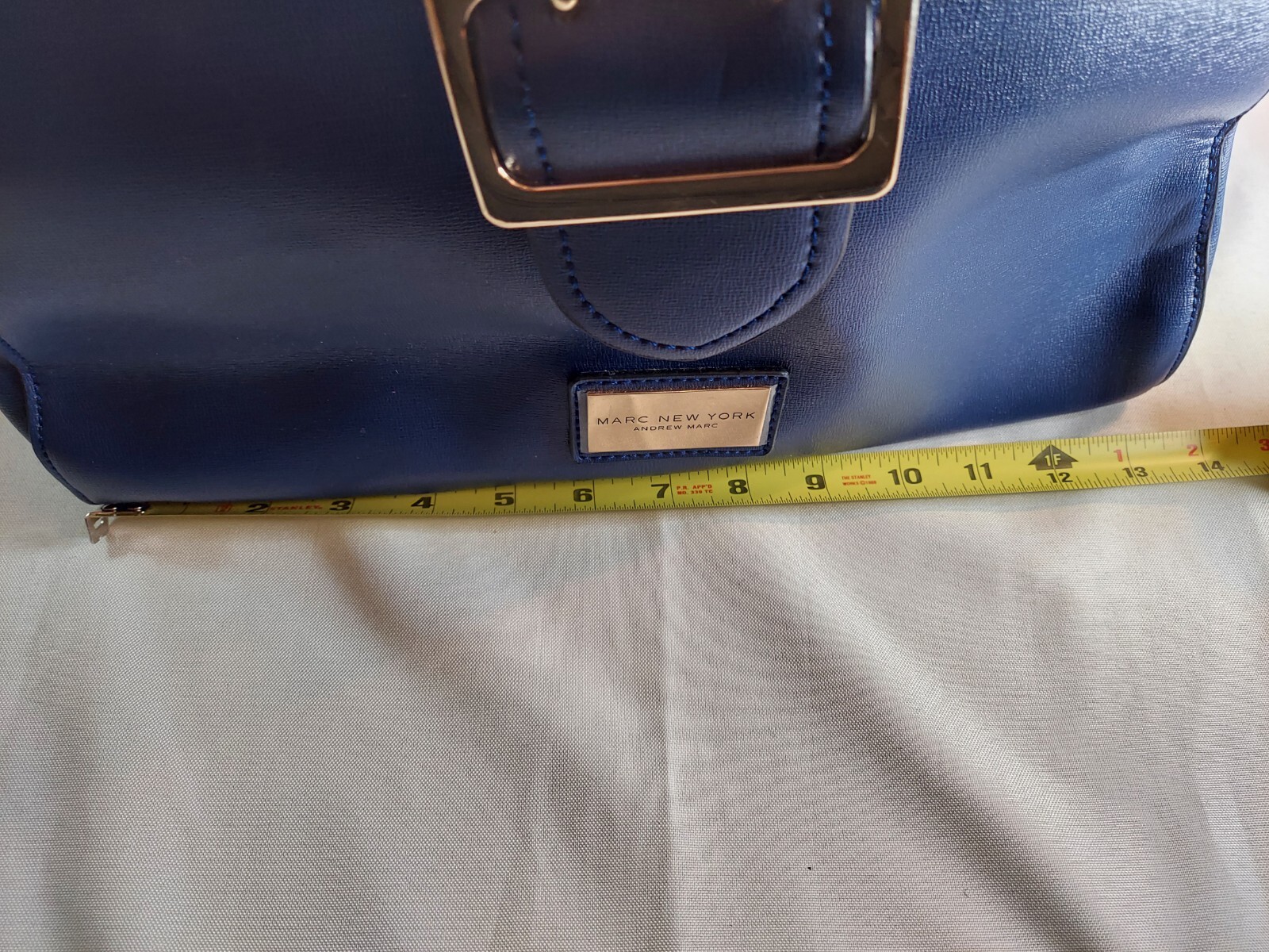 Marc New York Andrew Marc blue purse with gold buckle | eBay