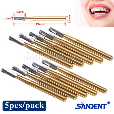Dental Tungsten Steel Carbide Crown Metal Cutting Burs FG1958 Fit High ...