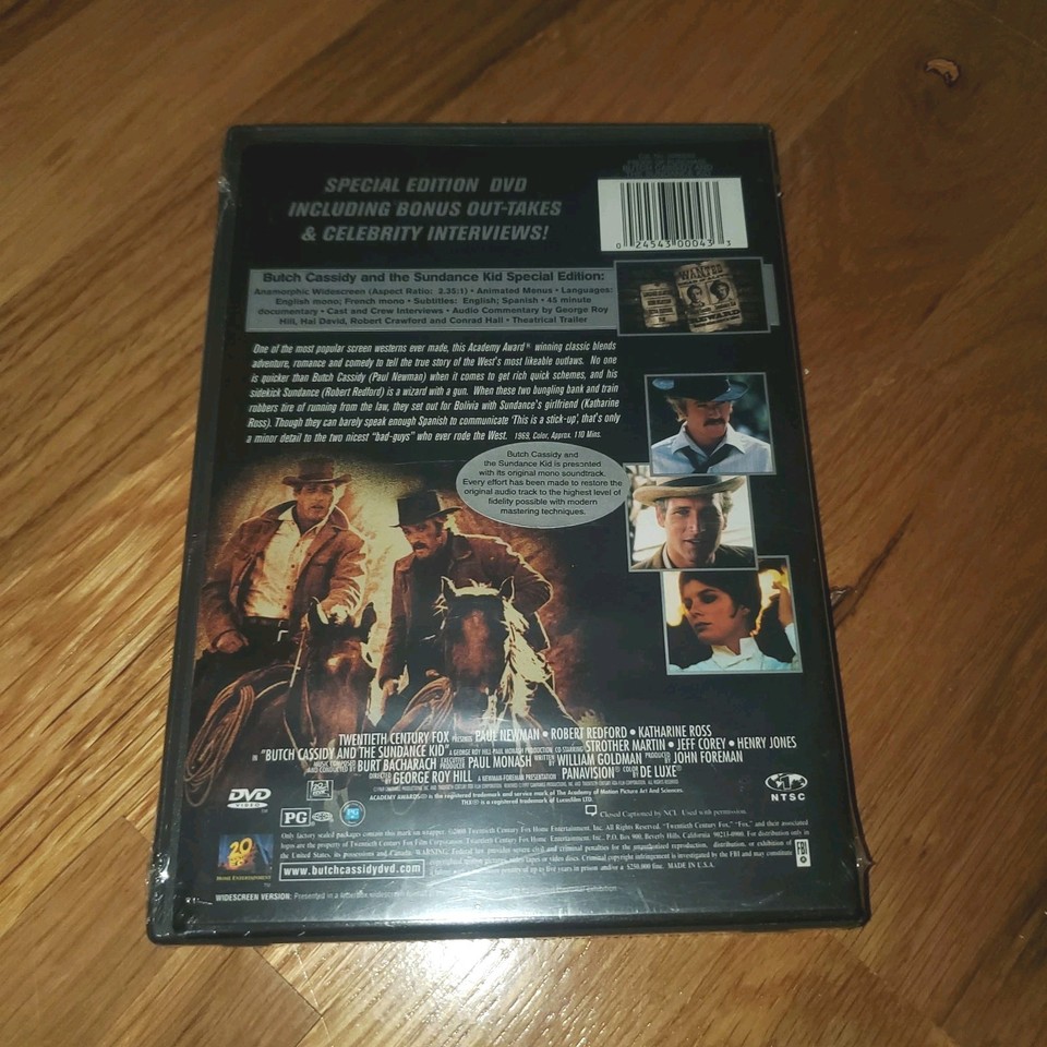Butch Cassidy & the Sundance Kid (DVD) Paul Newman, Robert Redford ...