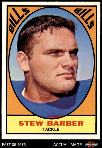 1967 Topps #18 Stew Barber A Bills COMMON VARIATION 6 - EX/MT | eBay