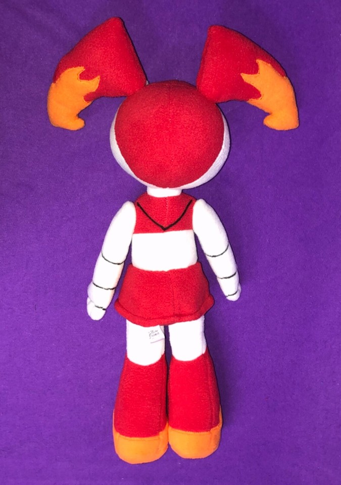 MY LIFE AS A TEENAGE ROBOT Jenny XJ9 red fire Hot Rod 16” plush ...