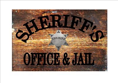 Wild West Sheriffs office Vintage Style Retro Metal Sign Pub Sign, Jail ...