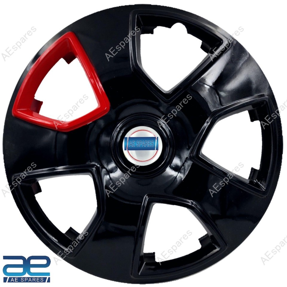 4x New Wheel Hubcaps Cover Plastic Black Red 17" For Mahindra Scorpio ...