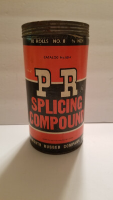 Vintage P R SPLICING COMPOUND Plymouth Rubber Co Country General Store ...