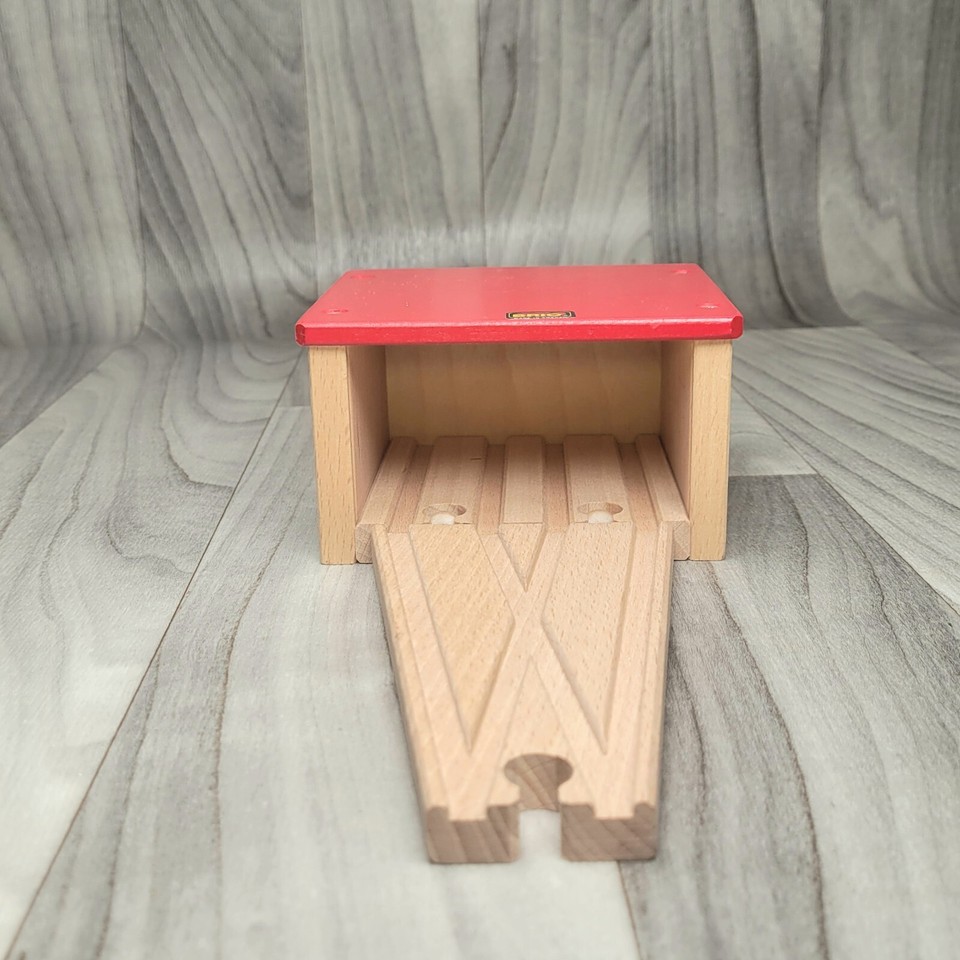 BRIO Wooden Railway Engine Shed From Set #33146 Red Roof Vintage | eBay