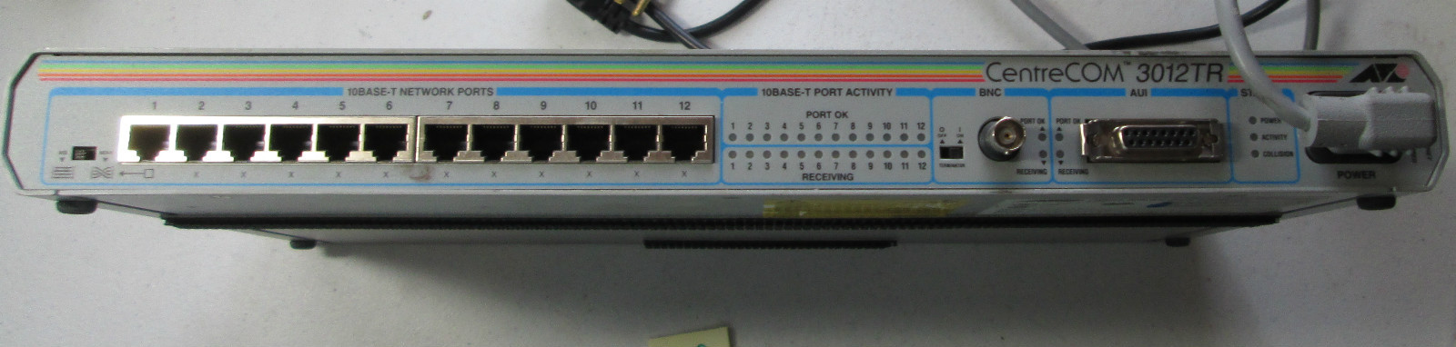 GOOD USED CENTRECOM 3012TR 12 PORT HUB NETWORK REPEATER AT-3012TA (310 ...