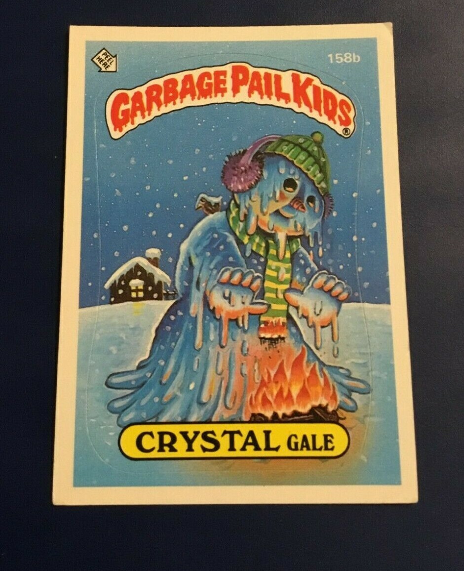 1986 Topps Garbage Pail Kids # 158b CRYSTAL GLUE Original Series 4 GPK ...