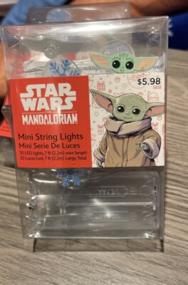 2023 Disney STAR WARS Yoda Child GROGU 20 Mini LED Light String 7 Ft ...