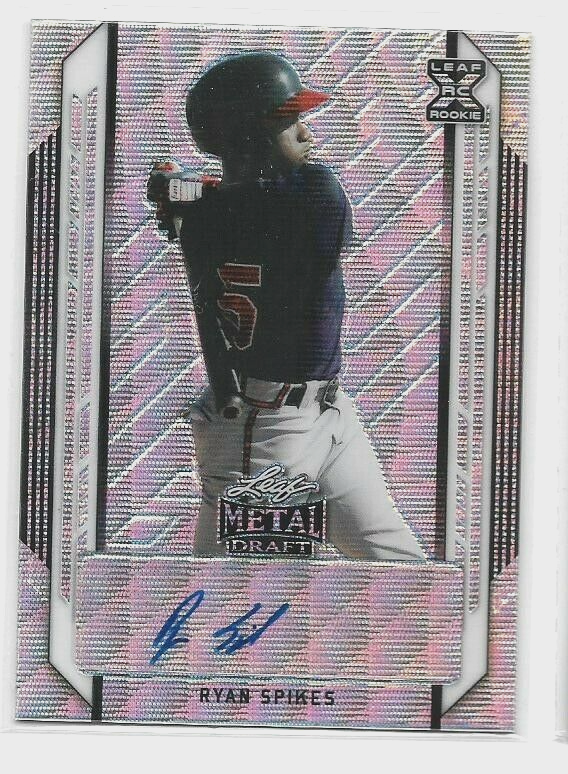 Ryan Spikes 2021 Leaf Metal auto Wave refractor? RC TAMPA BAY RAYS | eBay