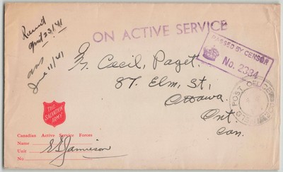 Canada 1941 Field Post Office 306 Z-Force Reykjavik Iceland Military ...