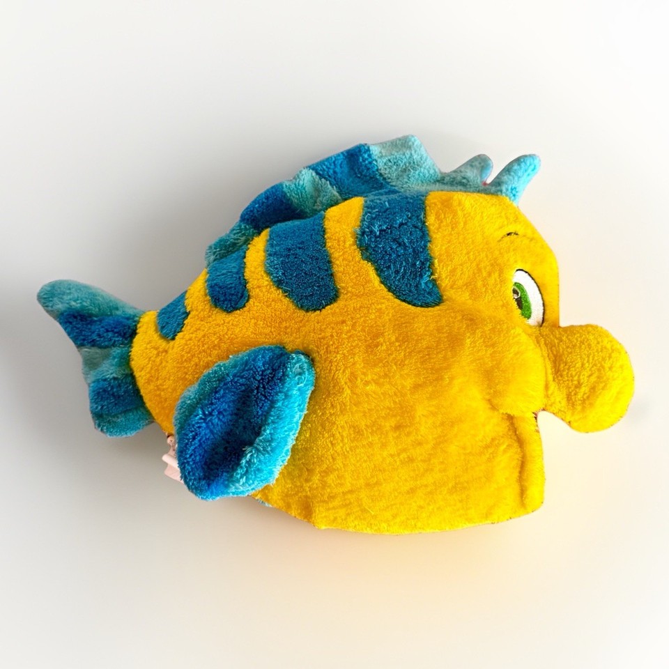 Disney Princess The Little Mermaid Flounder Plush Stuffed Fish Toy ...