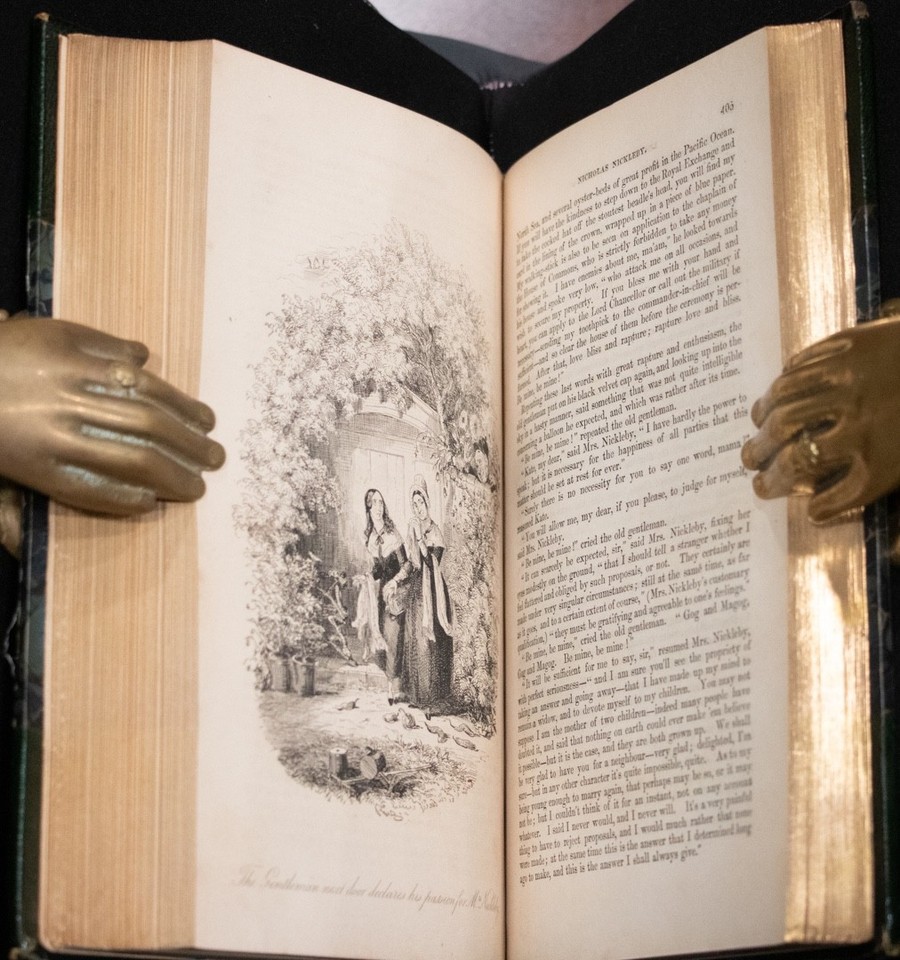 1839 Adventures of Nicholas Nickleby by Charles Dickens Fine Leather ...
