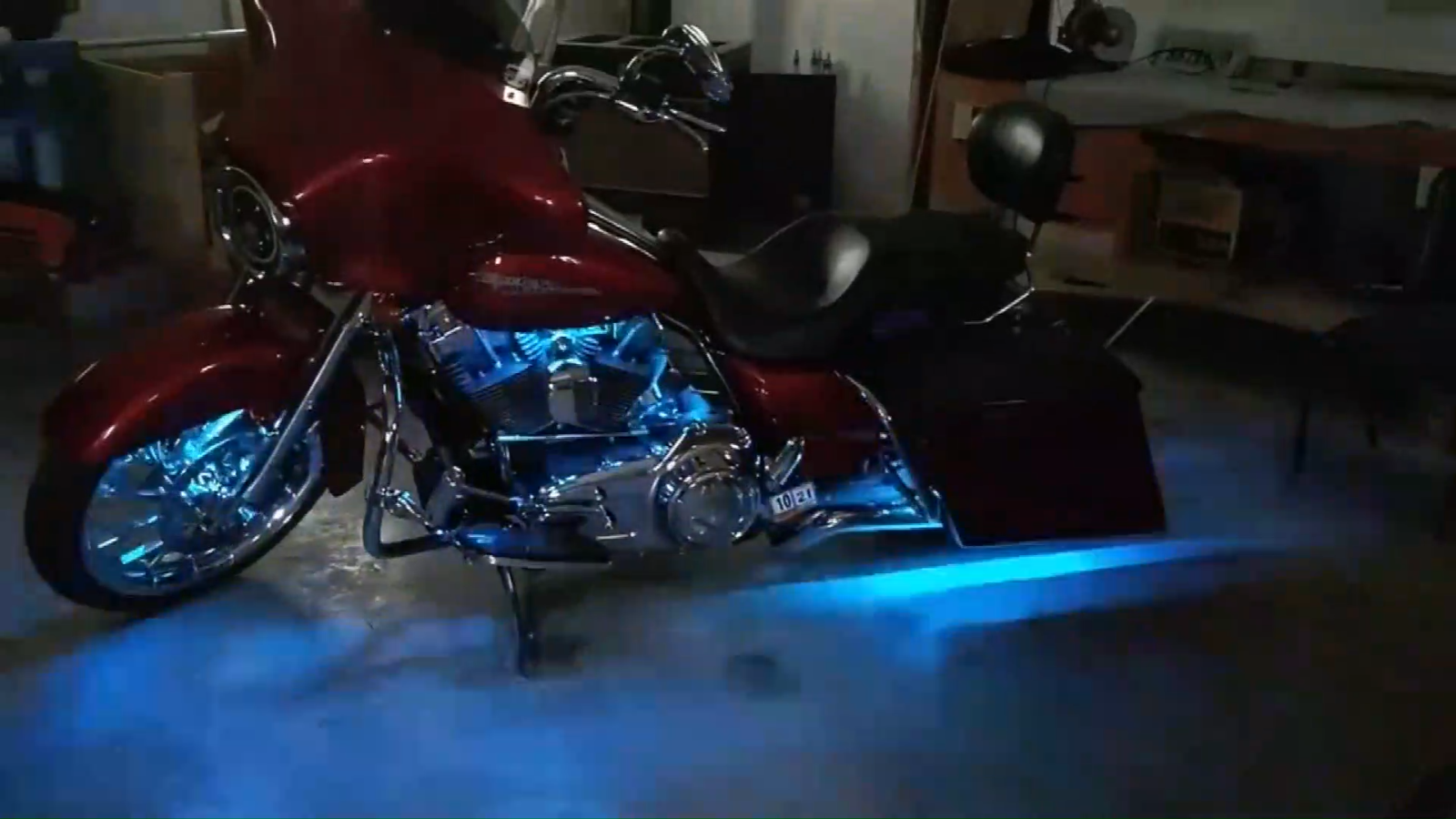 bluetooth Motorcycle LED Strip Accent Underglow Brake Light for Harley ...