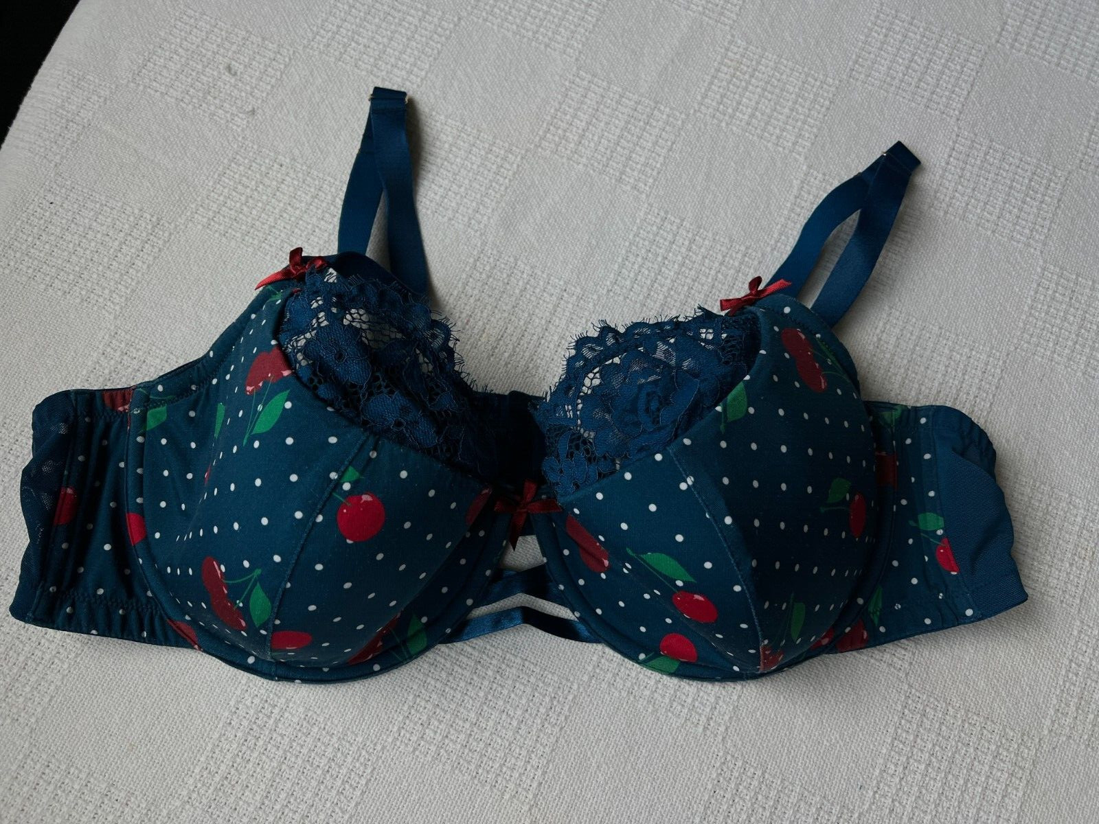 Cacique Bra Size 46C Navy Underwired Lined French Ba… - Gem
