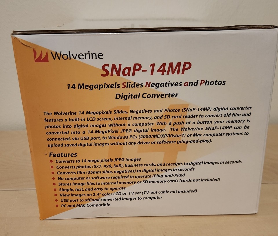 Wolverine SNaP-14MP Digital Converter for Photos Slides Negatives | eBay