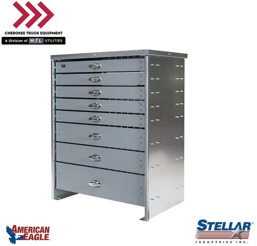 Stellar 29910, (8) Drawer Heavy-Duty Steel Toolbox- 37"H x 28"W x 18.75 ...