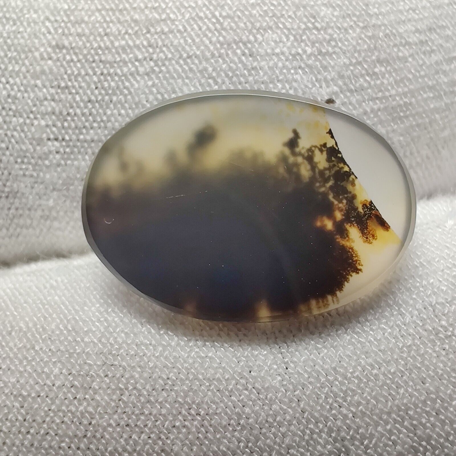 Oval Dendritic Agate Cabochon Scenic Dendrite Natural Gemstone Jewerly 2.9 Cts | eBay