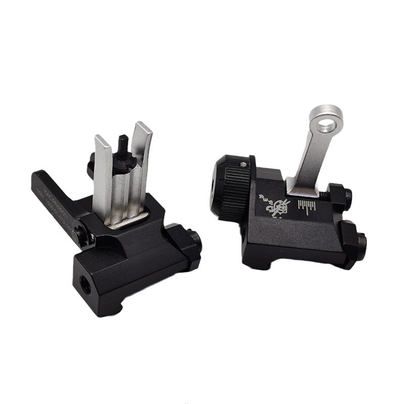 Metal Flip-Up Front Rear Sight Rail Machine CNC Aiming Folding KAC300 ...