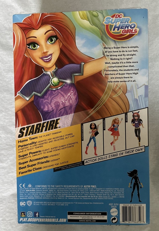 Mattel DC Super Hero Girls Starfire Doll Action Figure 12” NEW | eBay
