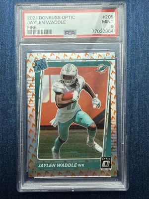 2021 Panini Donruss Optic - Rated Rookie Jaylen Waddle #208 Fire Prizm ...