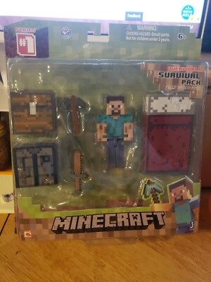 Official Minecraft 2014 Series 1 Overworld Player Survival Pack Playset ...