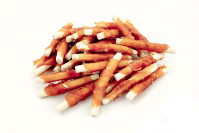 Chicken Breast Wrapped Biscuit Fingers Jerky Premium Chewy Dog Treats ...