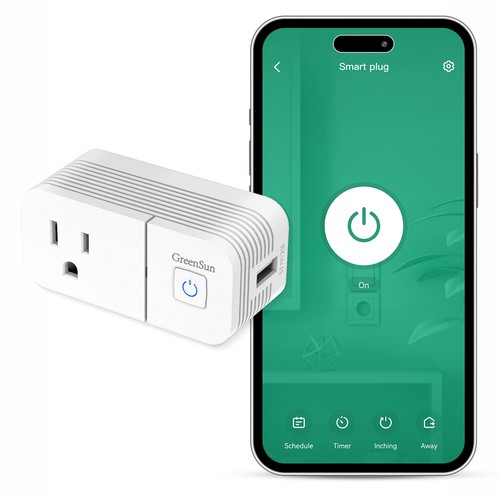 GreenSun Smart Socket Wlan Smart USB Outlet Plug Alexa Google Home ...