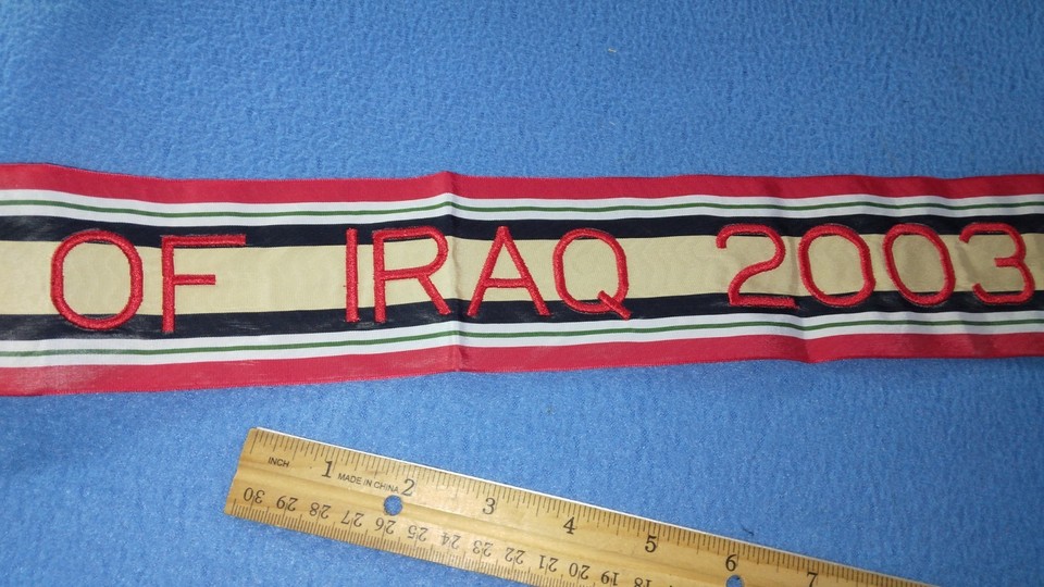 US ARMY FLAG STREAMER - IRAQ TRANSITION 2003 - 2004 - 36 INCH | eBay