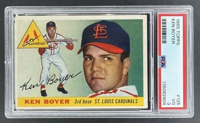 Ken Boyer 1955 Topps #125 RC Rookie PSA 3 Very Good St. Louis Cardinals ...