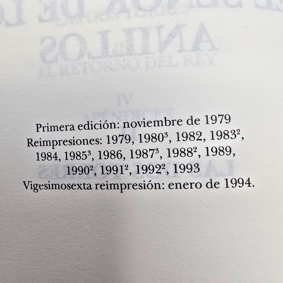 EL SENOR DE LOS ANILLOS II J.R.R. Tolkien - Hardcover (Spanish) 1979 ...