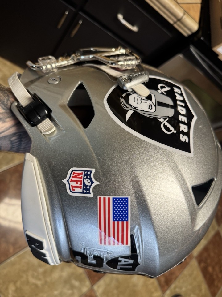 Las Vegas Raiders ☠️ Boise State 🐴 Ashton Jeanty Riddell Speedflex ...