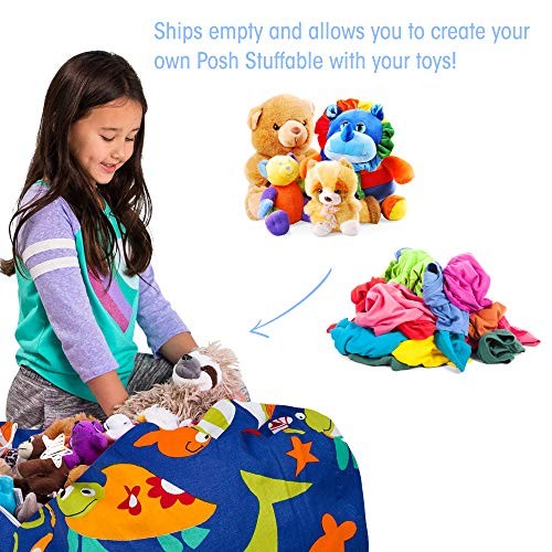 Posh Stuffable Kids Stuffed Animal Storage Large Canvas Sea Creatures ...