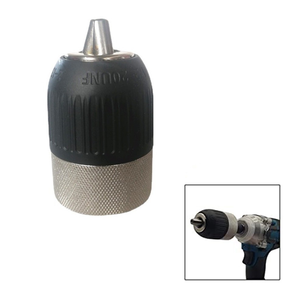 13mm 1/2in UNF hand tight drill chuck metal easy bit replacement design ...