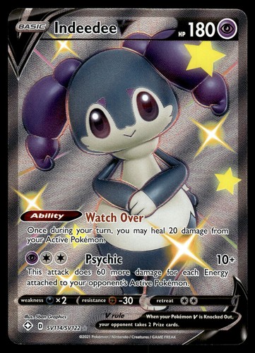 Indeedee V SV114/SV122 Shining Fates: Shiny Vault Pokemon | eBay
