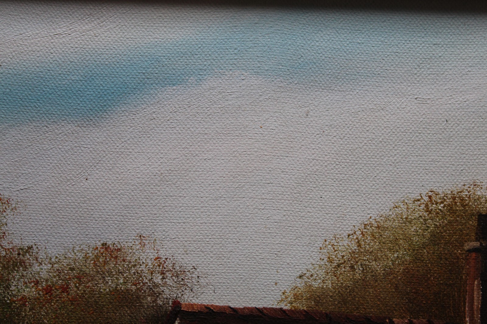 FISHING next to Watermill - Framed Oil Painting on Canvas, by Harry ...