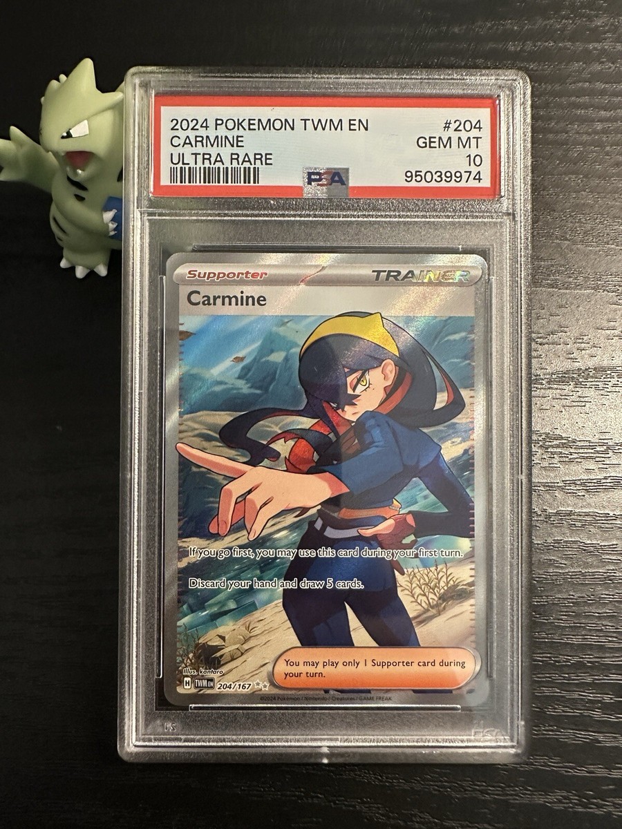 PSA 10 Carmine 204/167 Twilight Masquerade Ultra Rare Graded PSA 10 Carmine 204/167 Twilight Masquerade Ultra Rare Graded