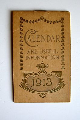 1913 Calendar / Notepad From Drug Pharmancy in St Paul MN Unused | eBay