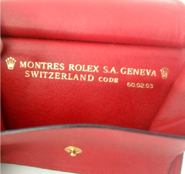 Genuine ROLEX Red Leather Wallet Vintage Rare Never Used Has Rolex Code ...