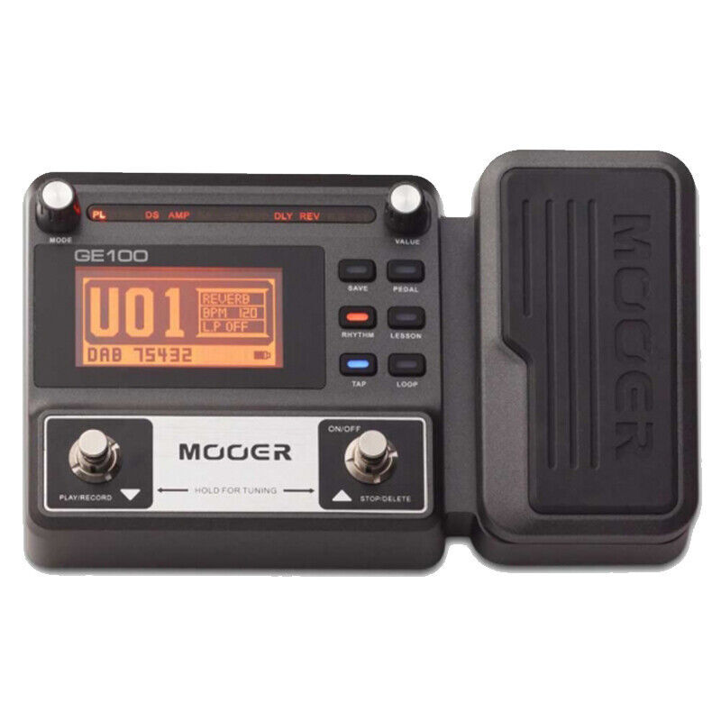 MOOER GE100 Multi-Effects Guitar Pedal 66 Effects 3mins Loop Recording ...
