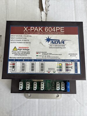 NOVA X-PAK 604 PE 60w 4 outlet tested Preemption Strobe gtt Power ...