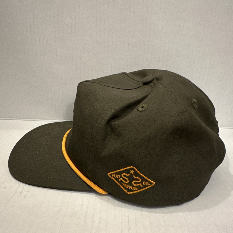 Southern String Hat Co Green Canvas Yellow Rope Snap Back Duck Hat | eBay