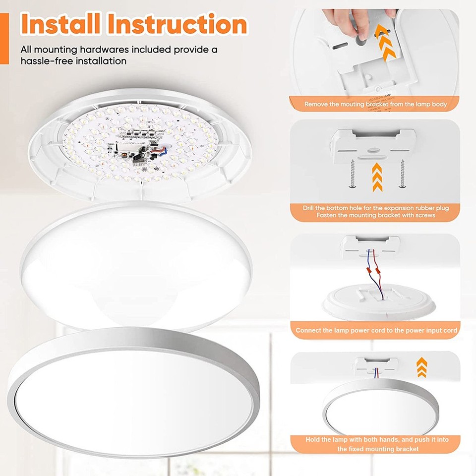 RGBW LED Ceiling Down Light Dimmable Panel Wall Lamp Round Recessed ...