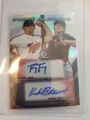 Tyler Jay Kohl Stewart 2015 Bowman Chrome Prime Pairing Dual Refractor ...