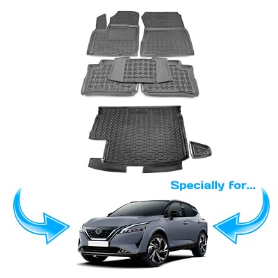 Custom Fit Set Car Floor Mats & Cargo Trunk Mat NISSAN QASHQAI E-POWER ...
