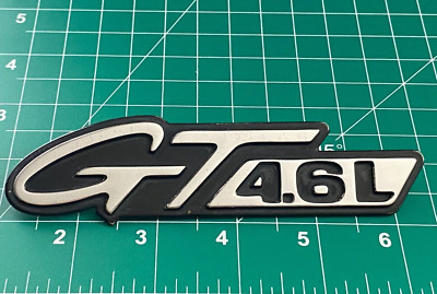 1996 1997 1998 Mustang GT 4.6L Black & Chrome Trim Emblem Badge Logo ...