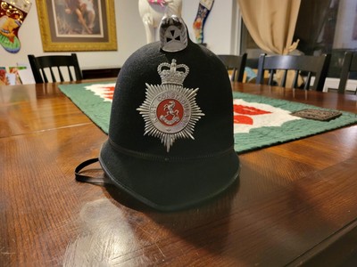 Vintage Kent Constabulary English Bobby Police Hat Helmet British | eBay