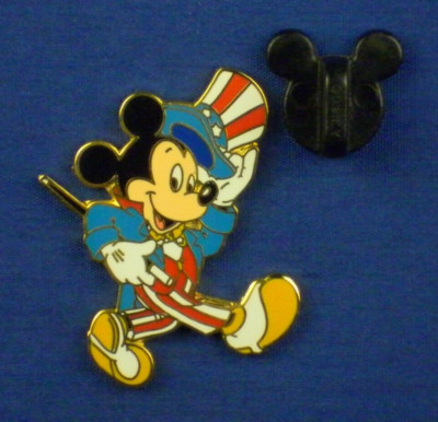 Mickey Strolling as Uncle Sam Patriotic Top Hat Cane JDS Pin # 27414 | eBay