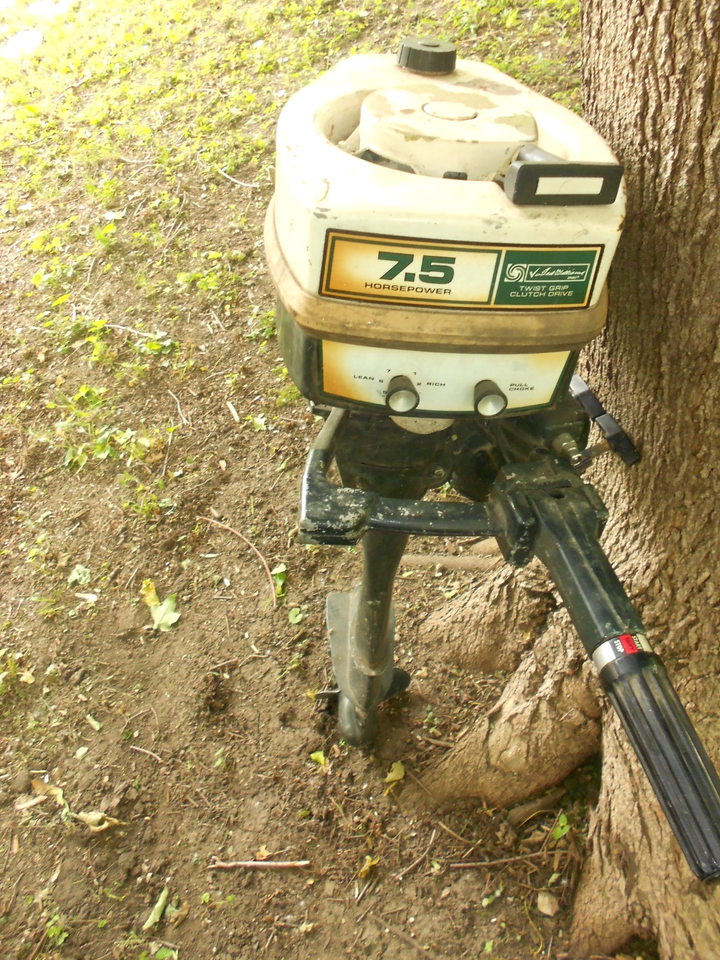 VINTAGE SEARS TED WILLIAMS 7.5 HP OUTBOARD BOAT MOTOR - ENGINE -PICK UP ...